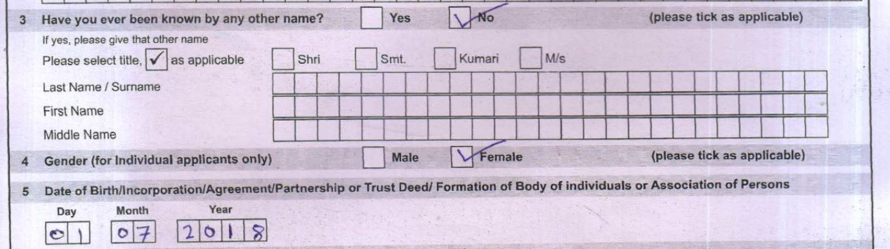 How to Fill NSDL minor pan card form - My PanCenter
