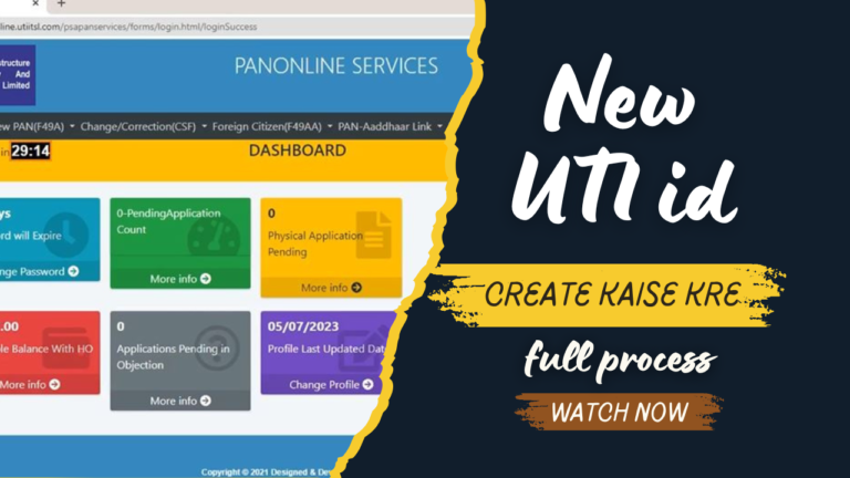 How to create new UTI PSA id // UTI ka new id kaise register kre - My ...